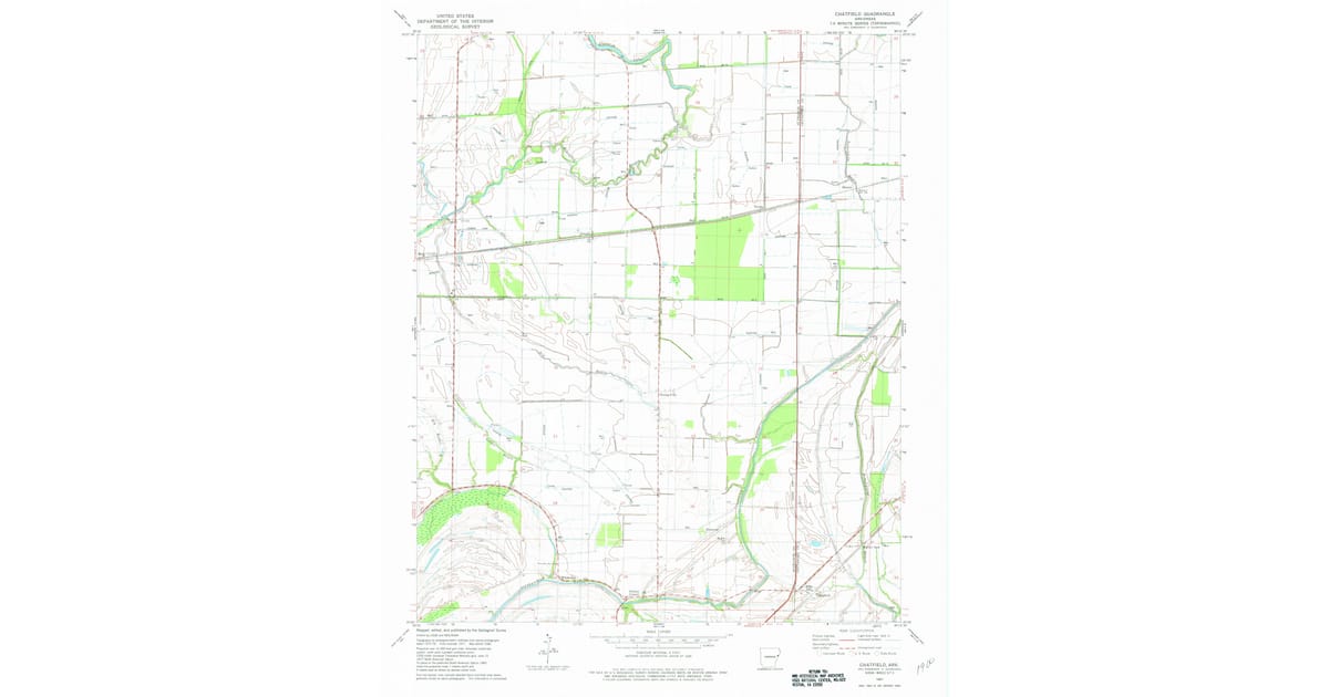 1981 Map of Chatfield, St. Francis County, AR — High-Res | Pastmaps