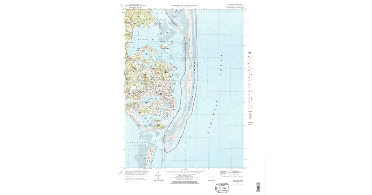 1974 Map of Chatham, Barnstable County, MA — High-Res, 1978 Print #2 ...