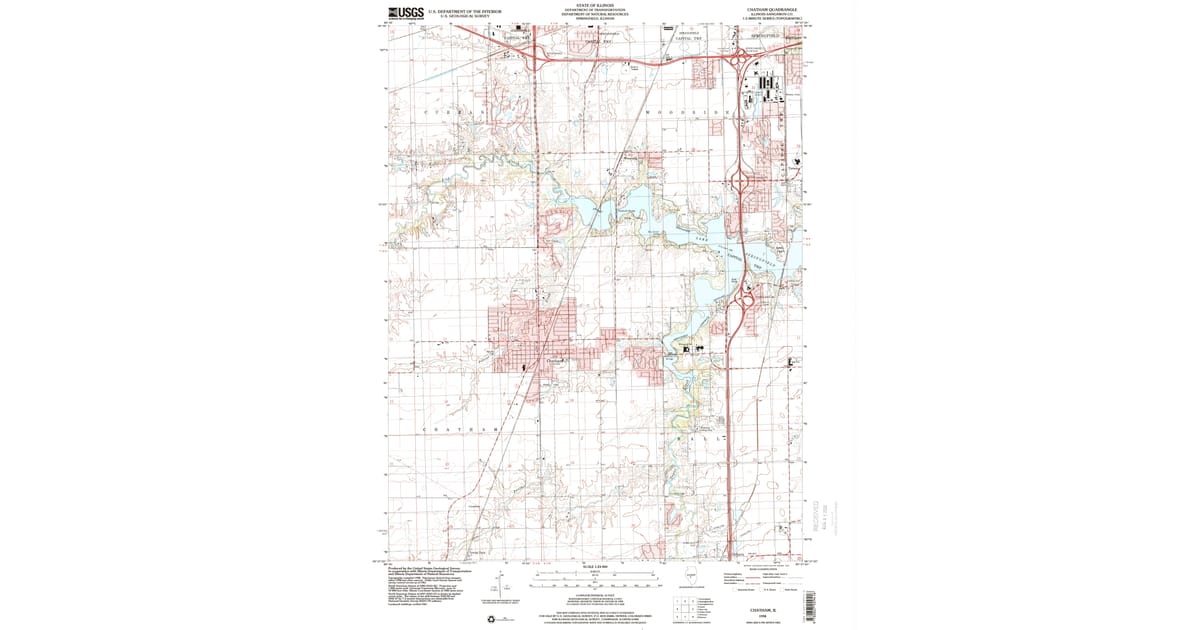 1998 Map of Chatham, IL — High-Res | Pastmaps