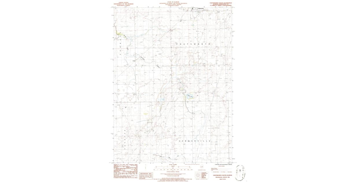 1986 Map of Chatsworth South, Livingston County, IL — High-Res | Pastmaps