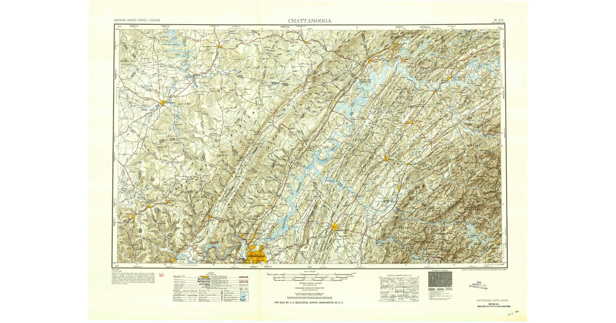 1950s Maps of Shake Rag, TN | Pastmaps