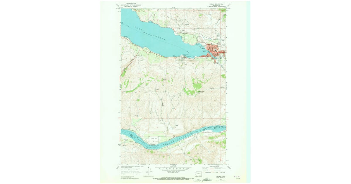 1968 Map of Chelan, WA — High-Res | Pastmaps