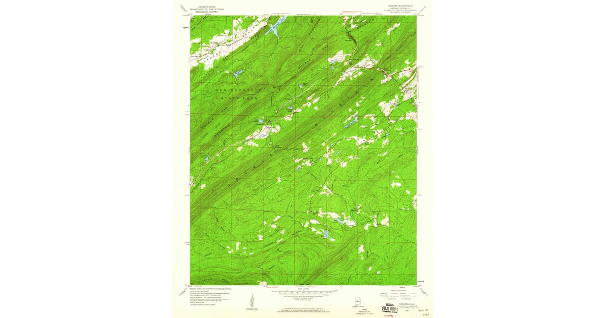 1959 Map of Chelsea, AL — High-Res | Pastmaps