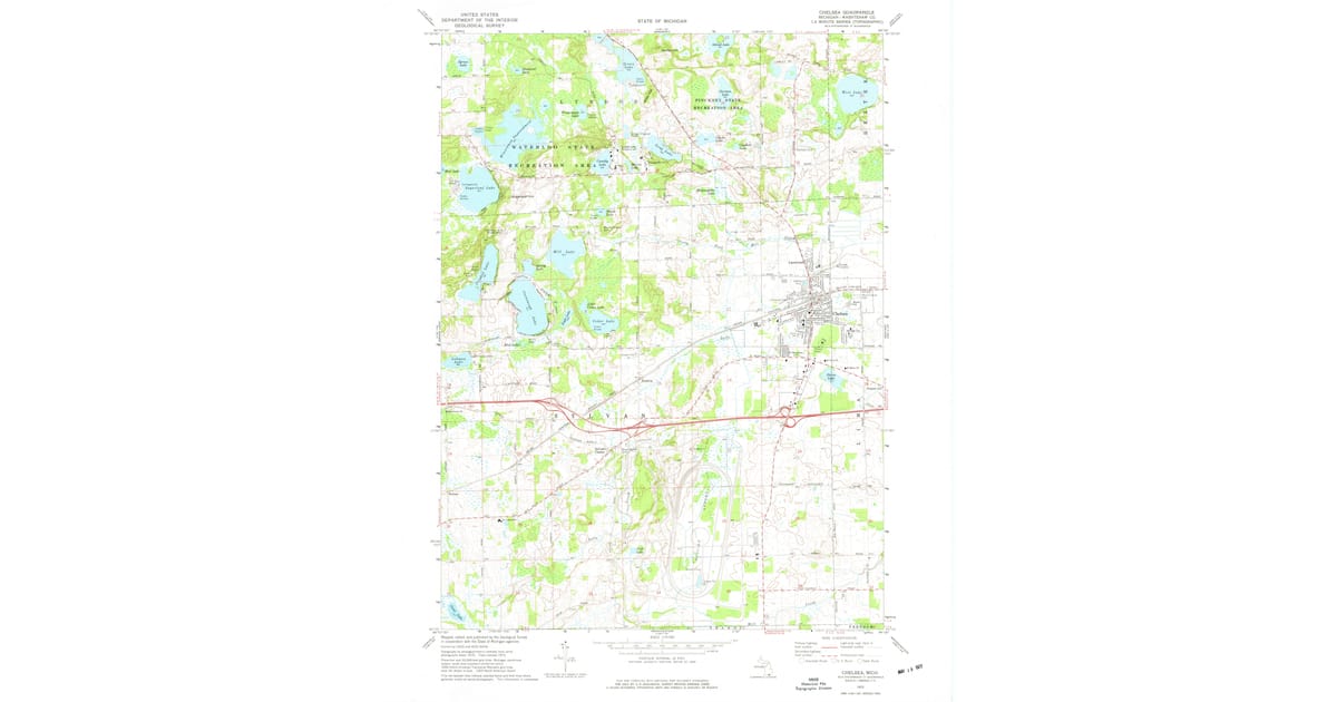 1973 Map of Chelsea, MI — High-Res | Pastmaps