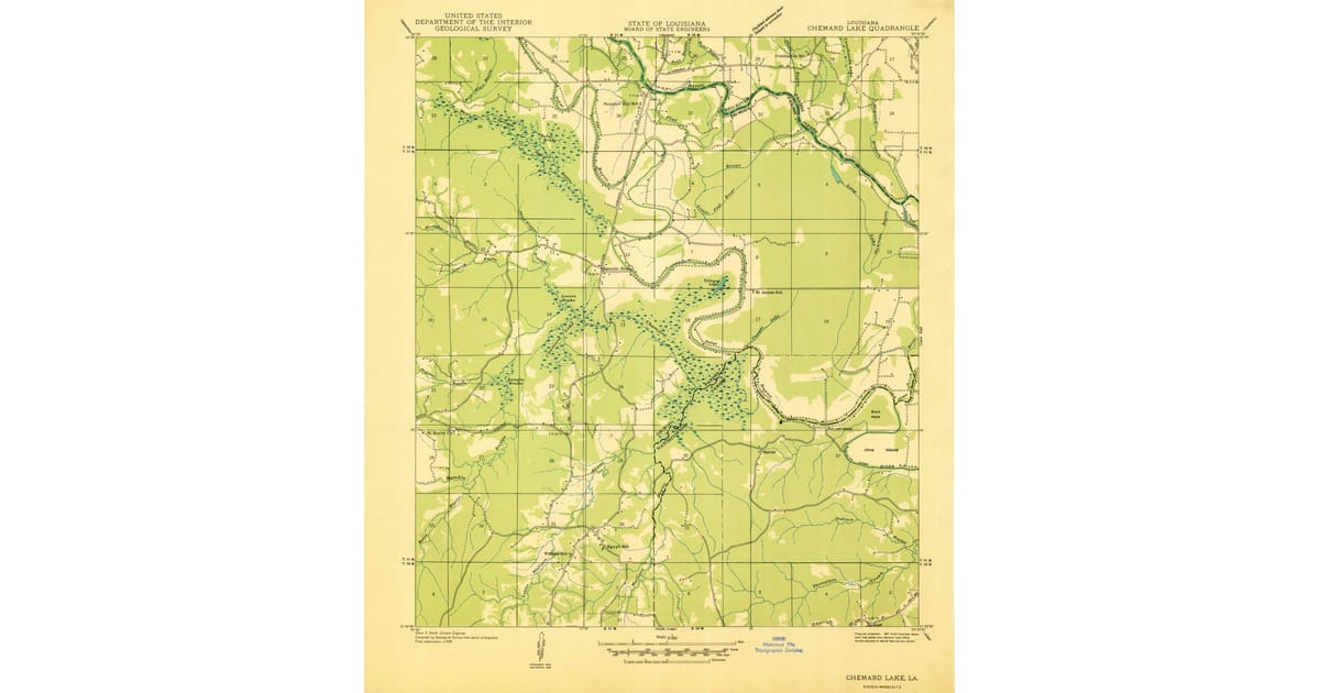 Old Maps of DeSoto Parish, LA for Hiking & Exploration | Pastmaps