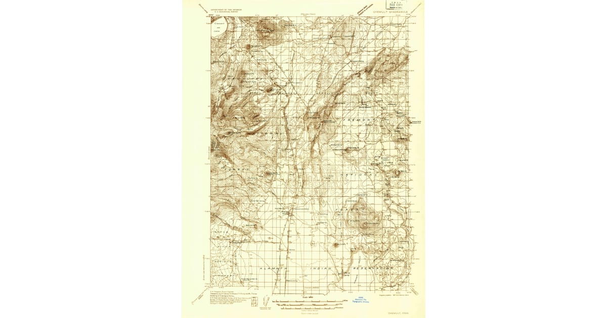 1935 Map of Chemult, OR — High-Res | Pastmaps