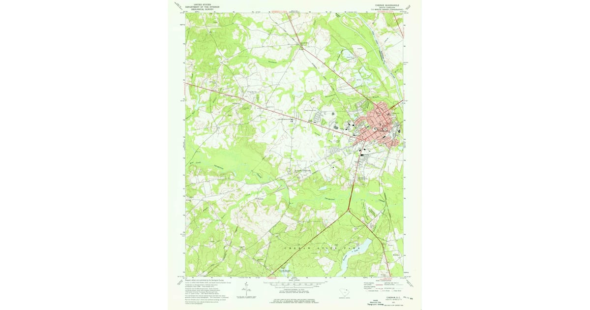 1971 Map of Cheraw, SC — High-Res | Pastmaps