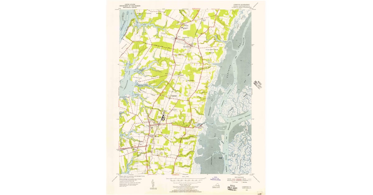 1955 Map of Cheriton, VA — High-Res | Pastmaps