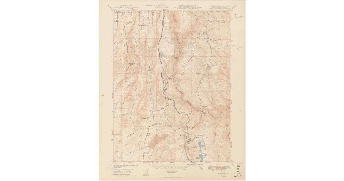1949 Map of Cherokee, CA — High-Res | Pastmaps