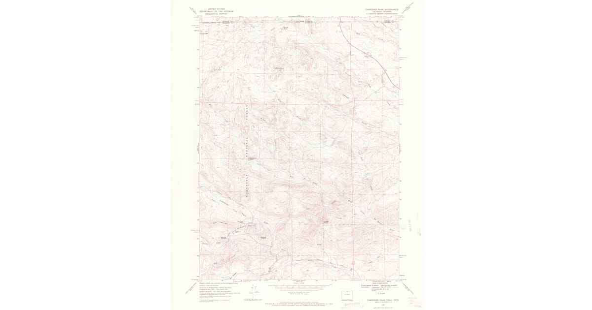 1967 Map of Cherokee Park, Larimer County, CO — High-Res | Pastmaps