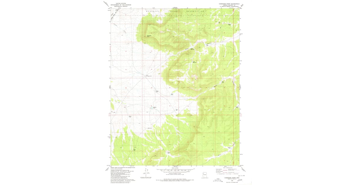 1980 Map of Cherokee Point, Mohave County, AZ — High-Res | Pastmaps