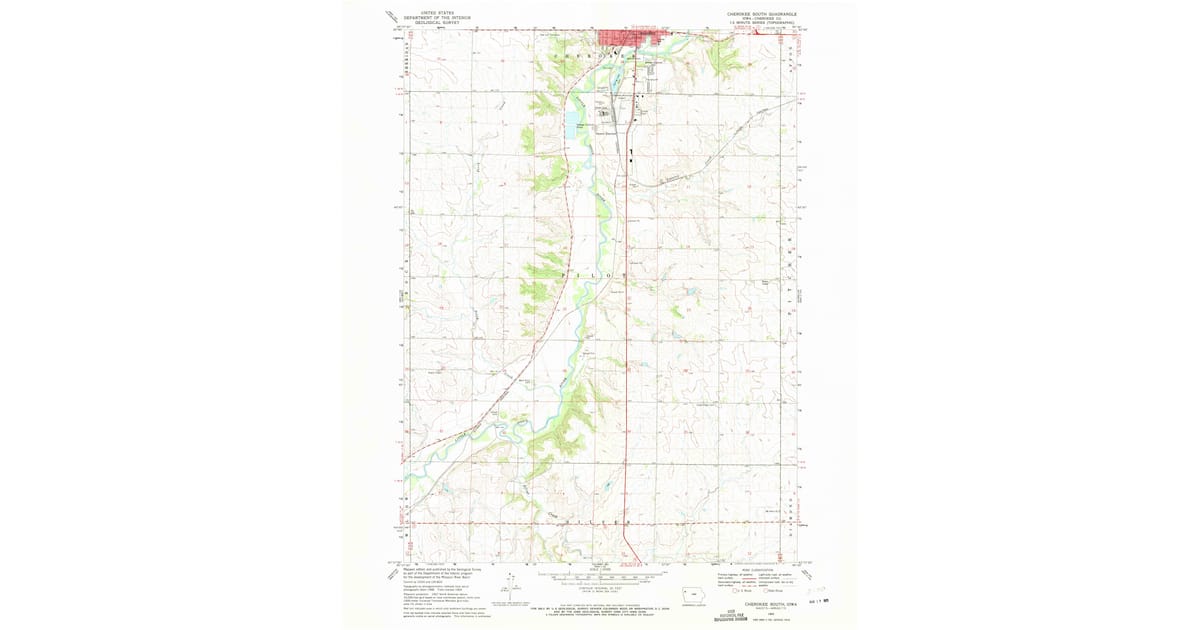 1969 Map of Cherokee South, Cherokee County, IA — High-Res | Pastmaps