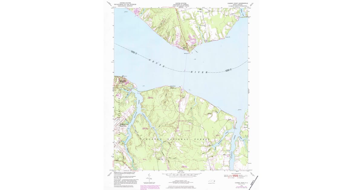1949 Map of Cherry Point, Craven County, NC — High-Res | Pastmaps