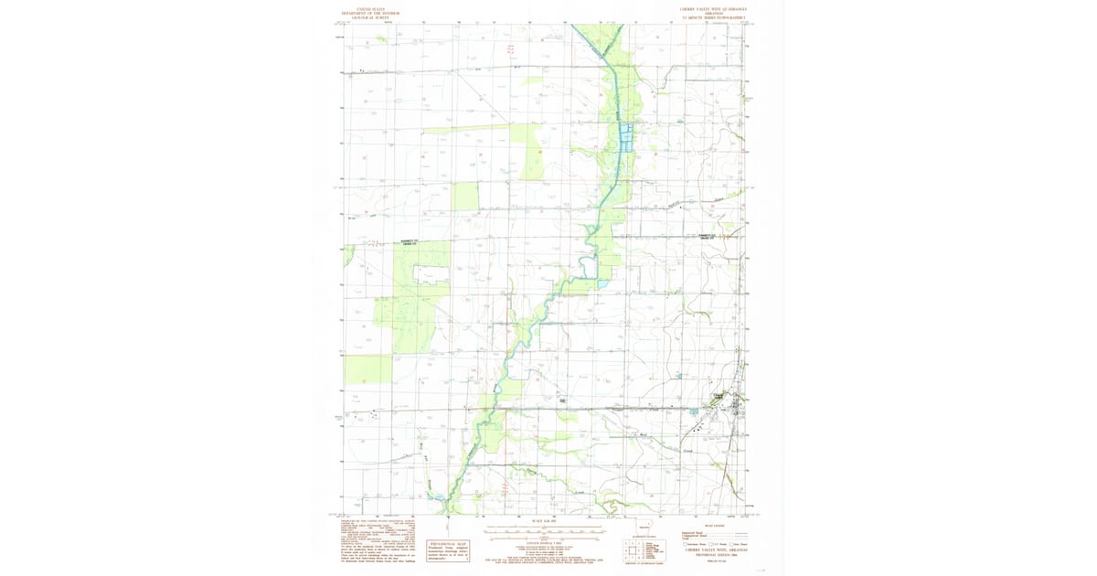 1984 Map of Cherry Valley West, Cross County, AR — High-Res | Pastmaps