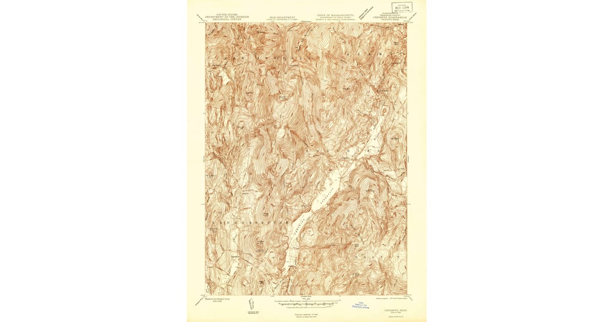 1946 Map of Cheshire, Berkshire County, MA — High-Res | Pastmaps