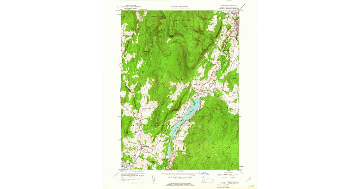 1959 Map of Cheshire, Berkshire County, MA — High-Res | Pastmaps