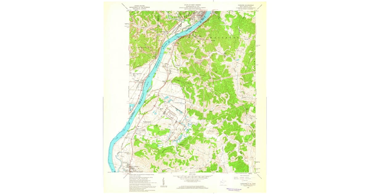 1958 Map of Cheshire, OH — High-Res | Pastmaps
