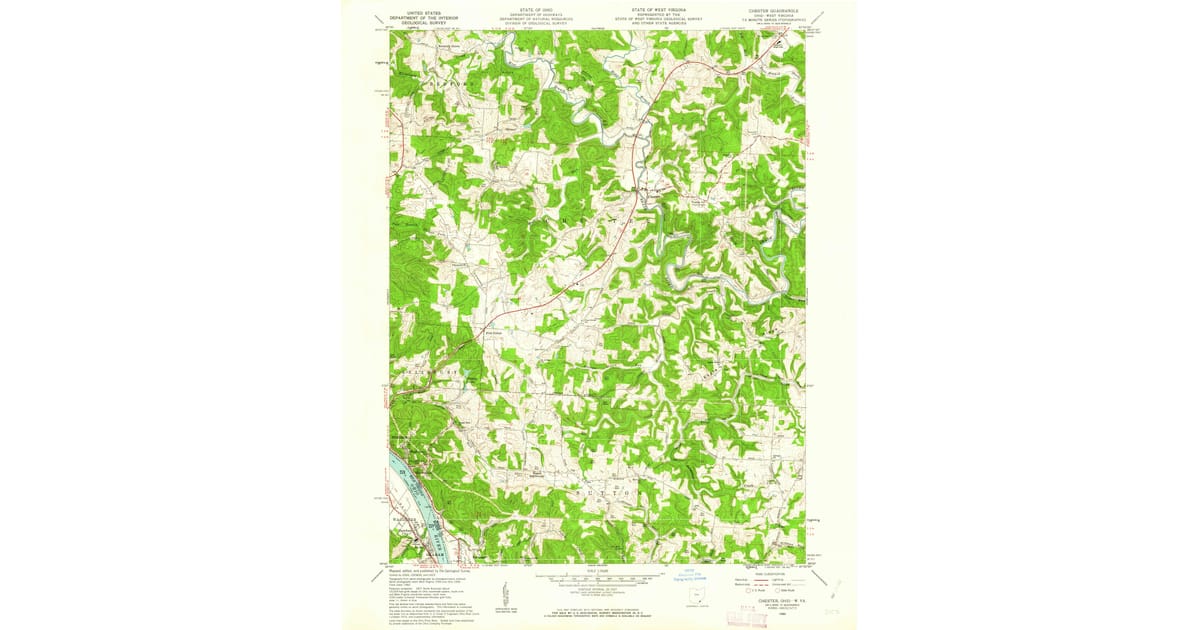 1960 Map of Chester, Meigs County, OH — High-Res | Pastmaps
