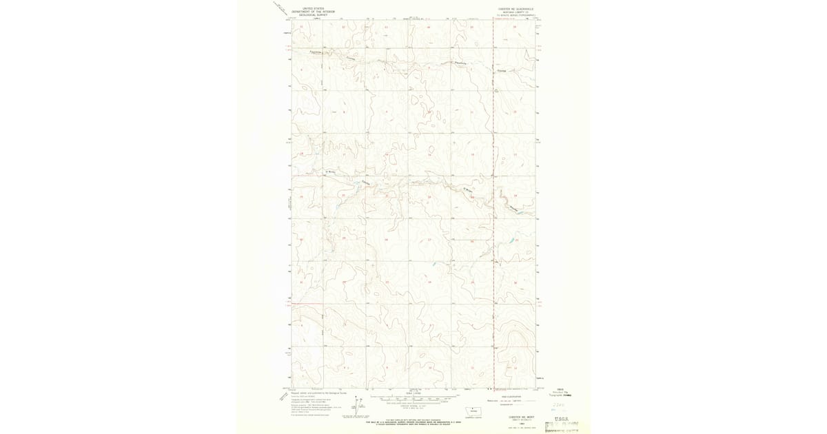 1963 Map of Chester NE, Liberty County, MT — High-Res | Pastmaps