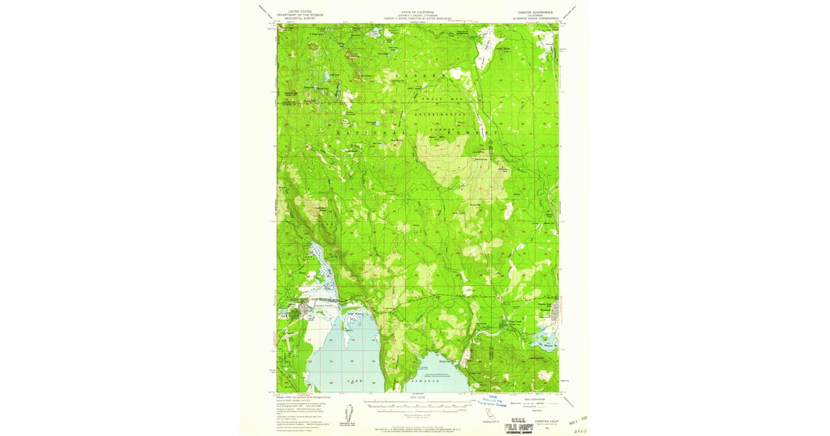 1956 Map of Chester, CA — High-Res | Pastmaps