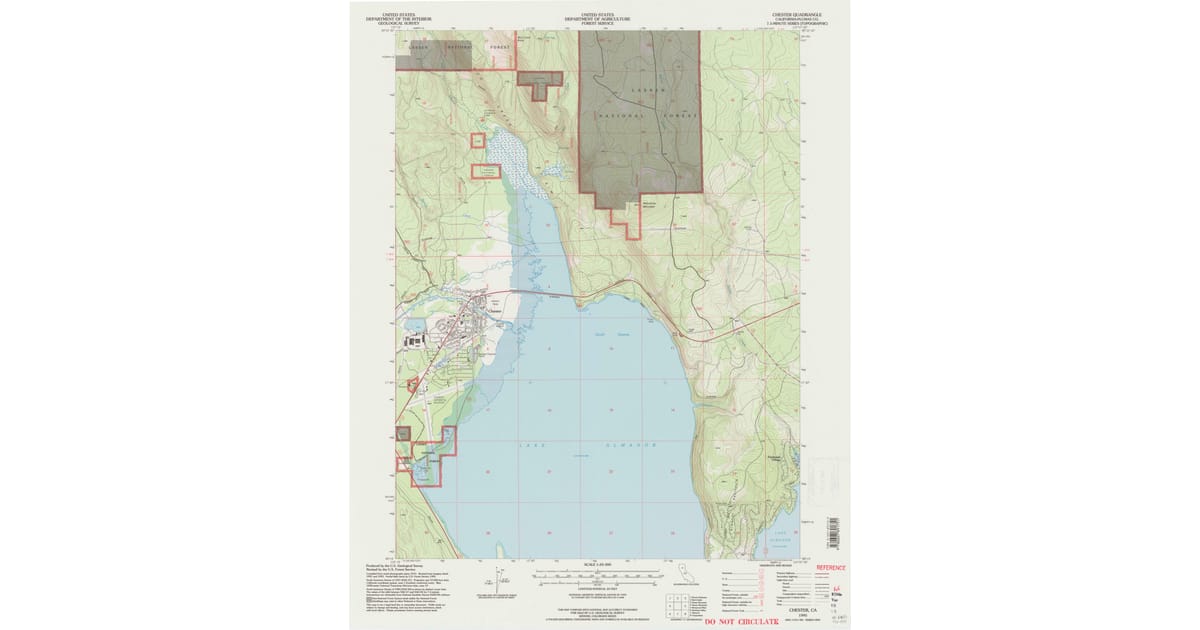 1995 Map of Chester, CA — High-Res | Pastmaps
