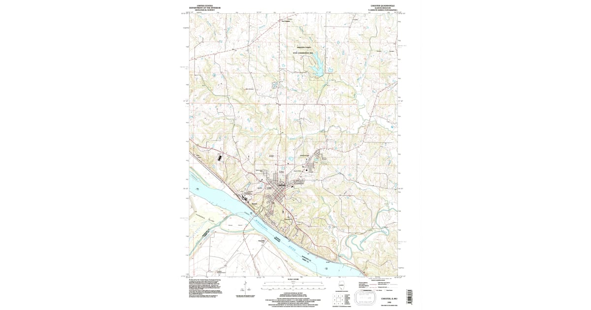 1968 Map of Chester, IL — High-Res | Pastmaps