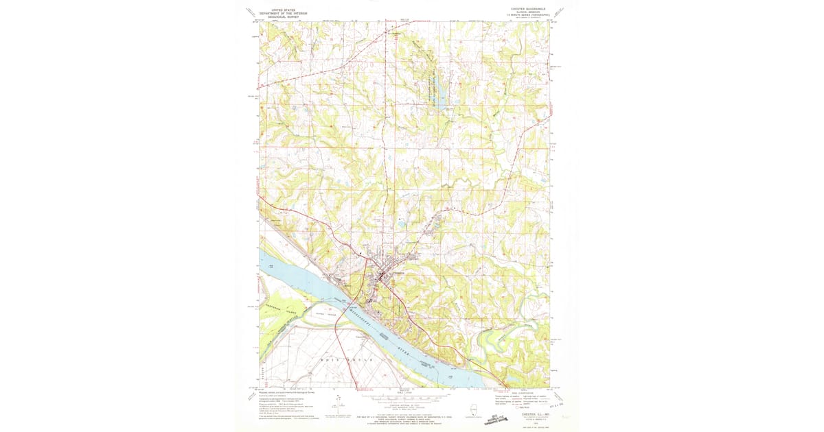 1970 Map of Chester, IL — High-Res | Pastmaps