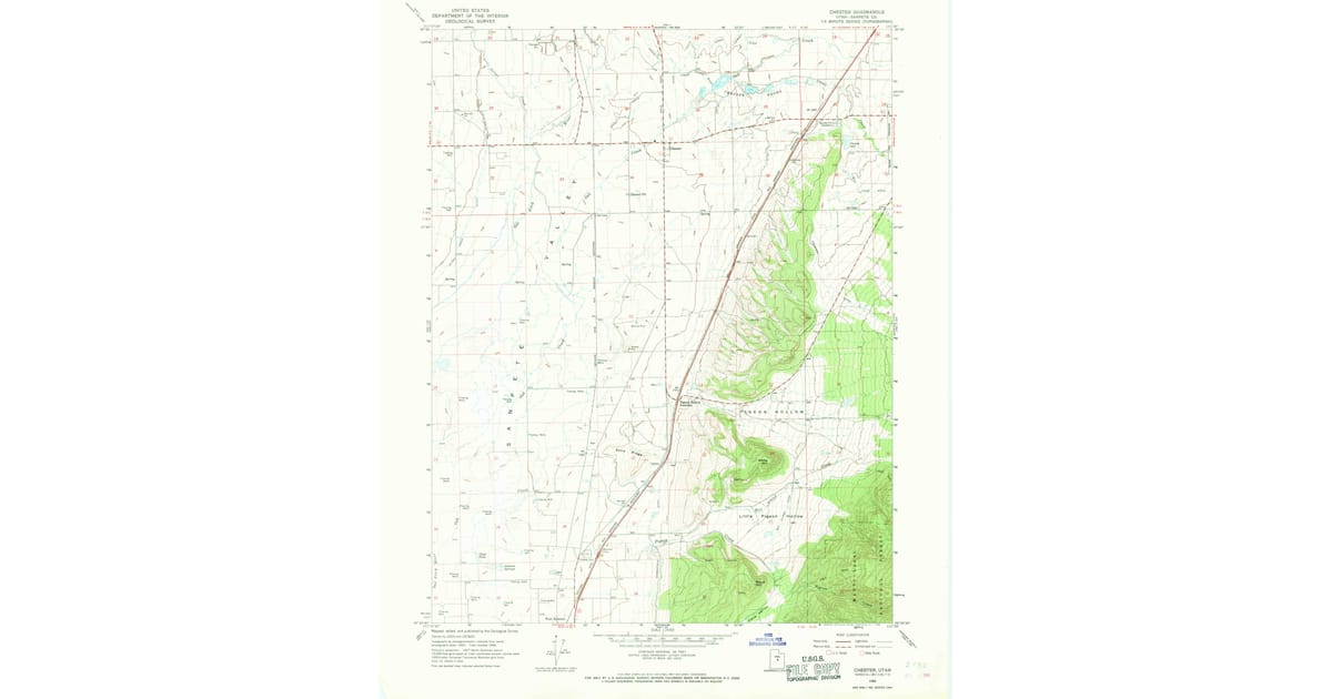 1966 Map of Chester, Sanpete County, UT — High-Res | Pastmaps