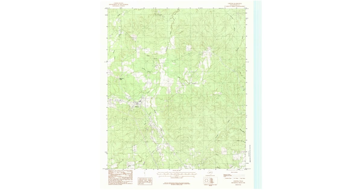 1984 Map of Chester, TX — High-Res | Pastmaps