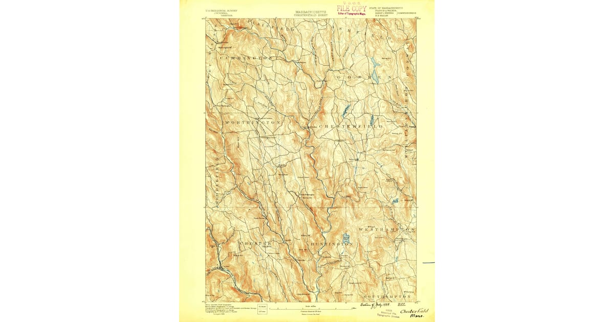 1888 Map of Chesterfield, Hampshire County, MA — High-Res | Pastmaps