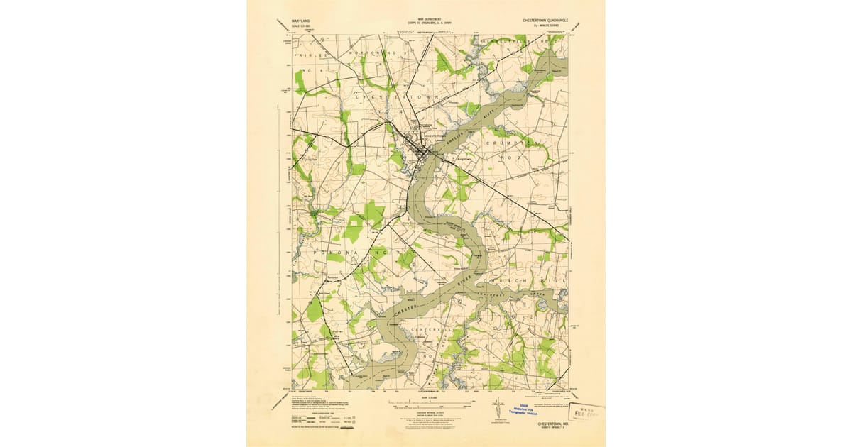 1940s Maps of Quaker Neck Landing, MD | Pastmaps
