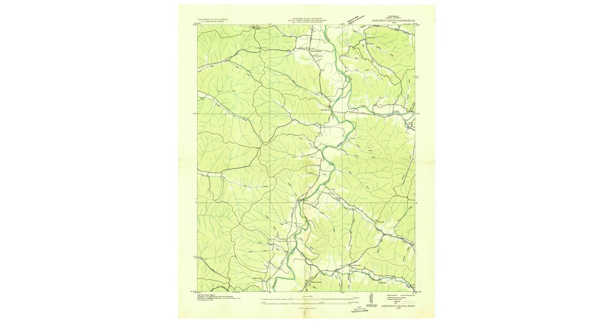 Old Historical Maps of Chestnut Grove, TN | Pastmaps