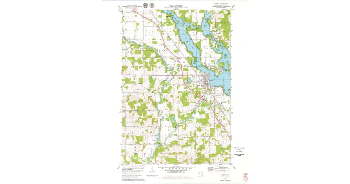 1978 Map of Chetek, WI — High-Res | Pastmaps