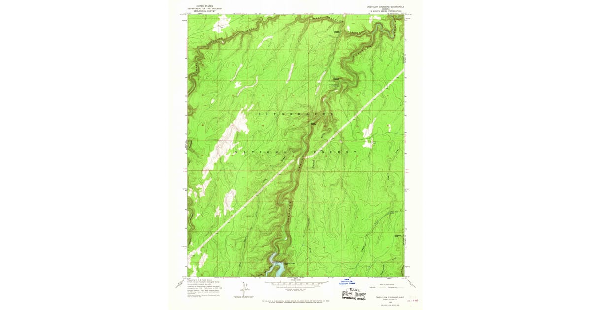 1965 Map of Chevelon Crossing, Coconino County, AZ — High-Res | Pastmaps