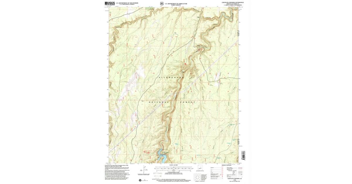1998 Map of Chevelon Crossing, Coconino County, AZ — High-Res | Pastmaps