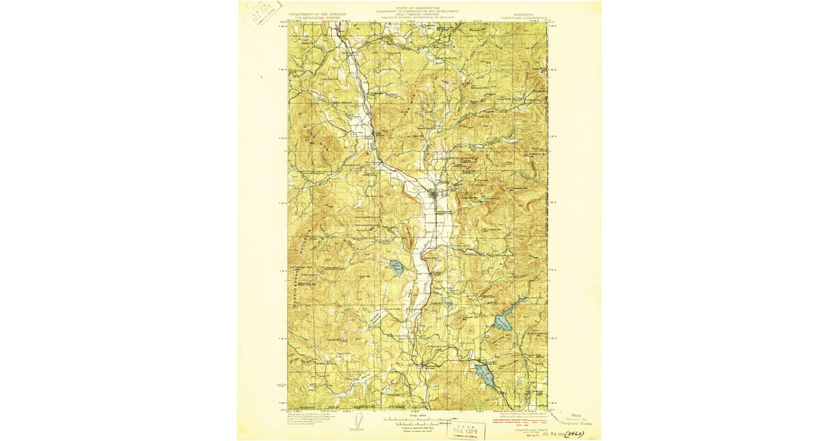 1930 Map of Chewelah, WA — High-Res | Pastmaps