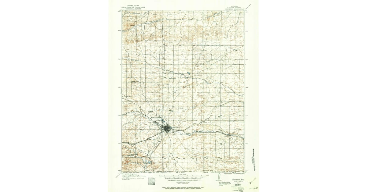 1911 Map of Cheyenne, WY — High-Res | Pastmaps