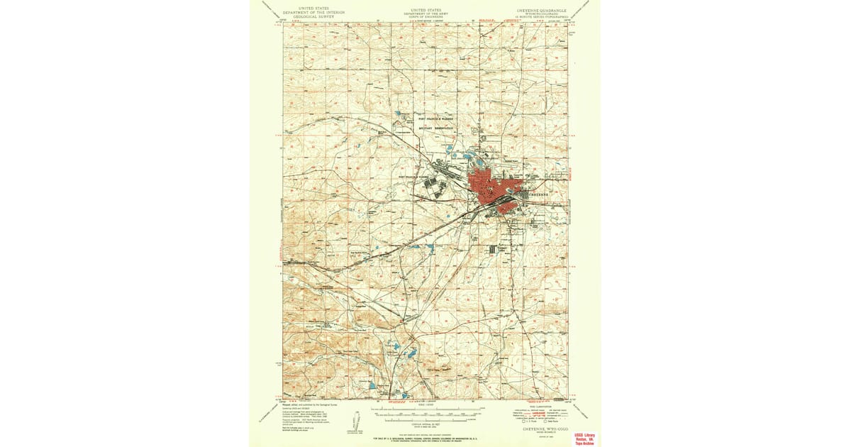 1950 Map of Cheyenne, WY — High-Res | Pastmaps