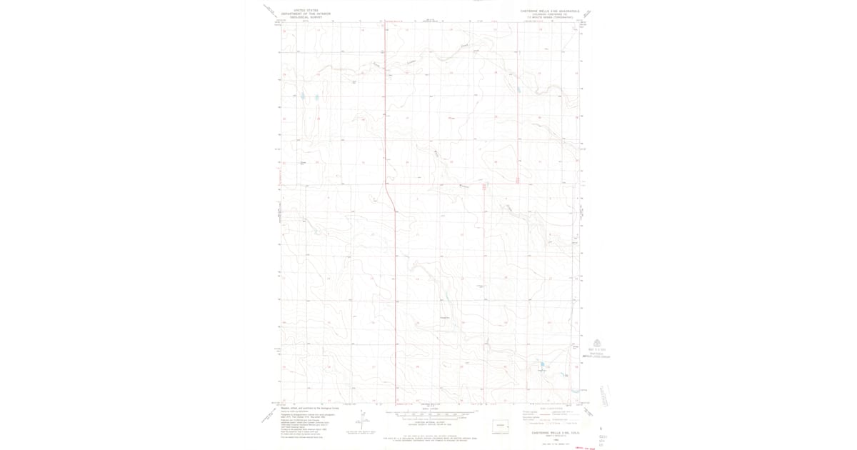 1982 Map of Cheyenne Wells 3 NE, Cheyenne County, CO — High-Res | Pastmaps