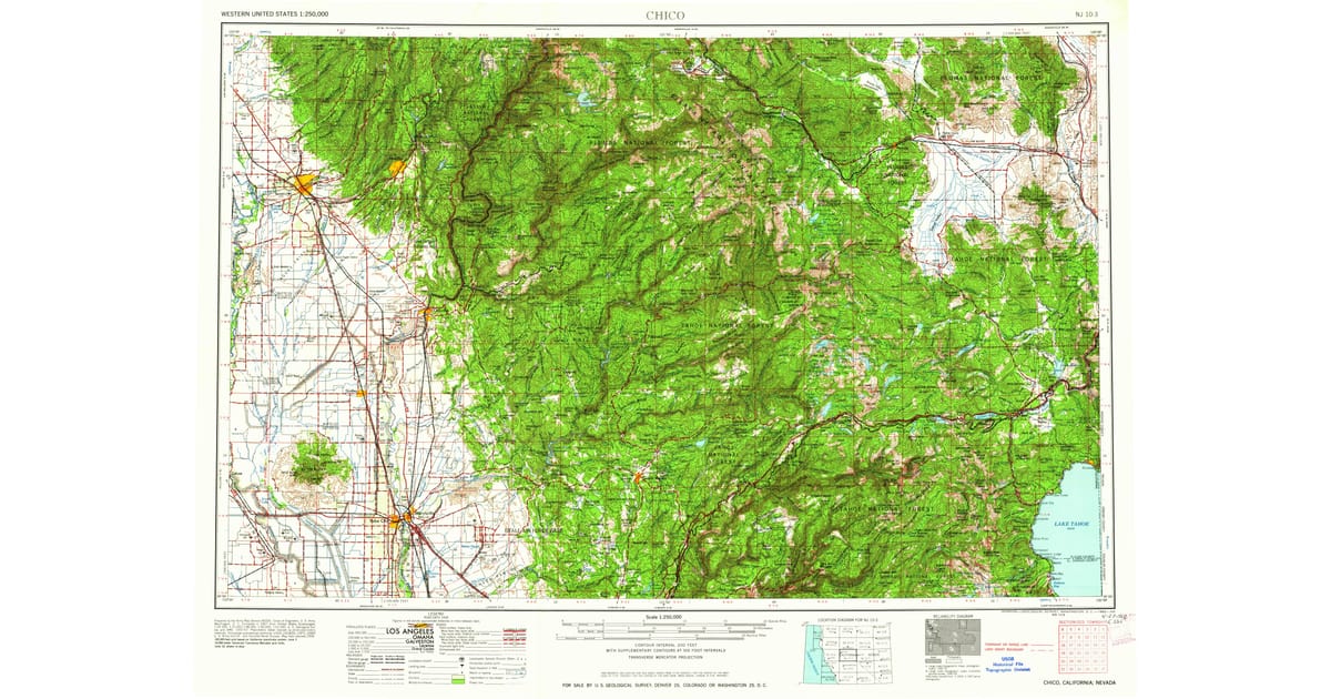 1958 Map of Chico, CA — High-Res | Pastmaps