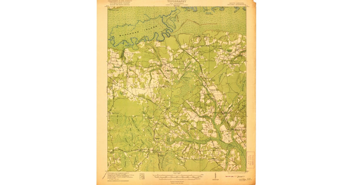 1921 Map of Chicora, Berkeley County, SC — High-Res | Pastmaps