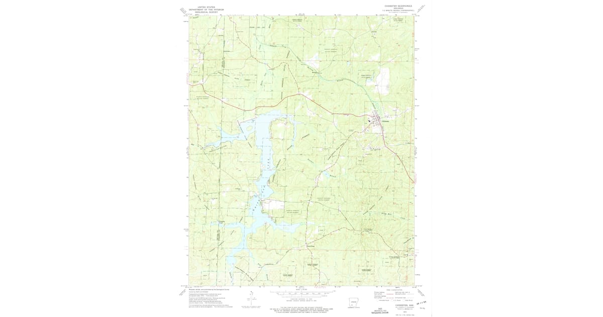 1973 Map of Chidester, AR — High-Res | Pastmaps