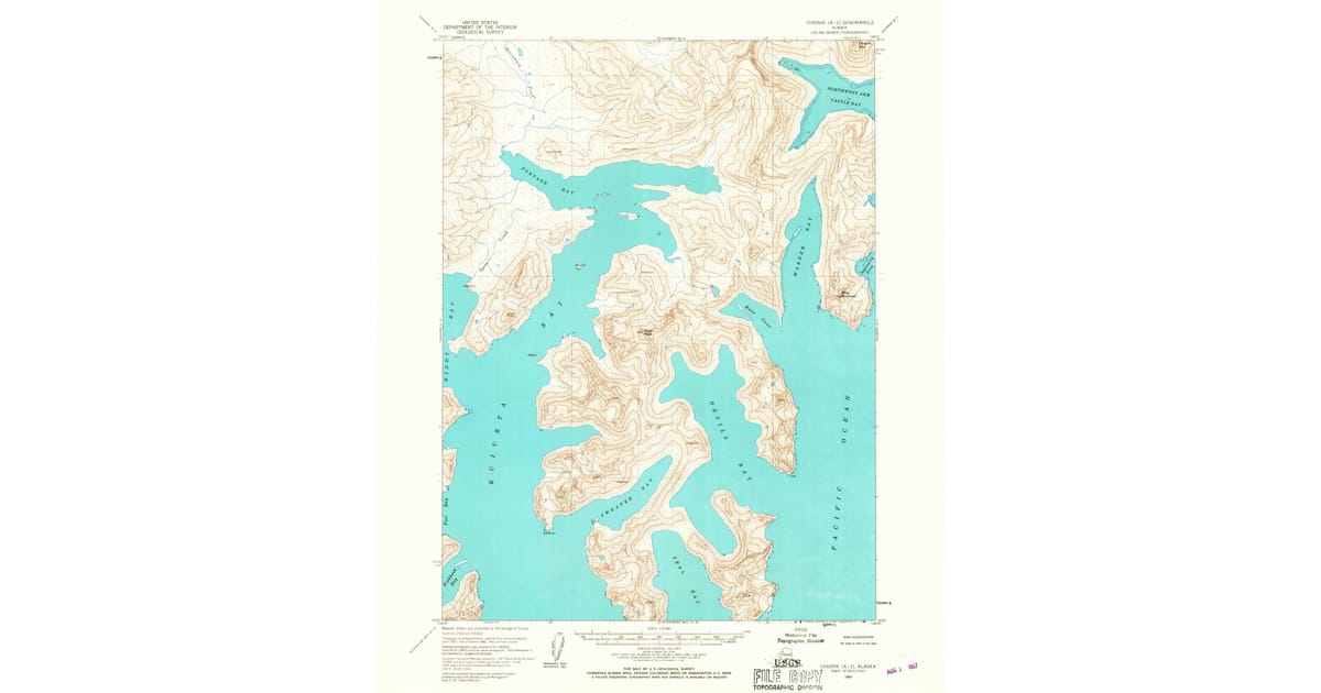 1963 Map of Chignik A-2, Lake and Peninsula Borough, AK — High-Res ...
