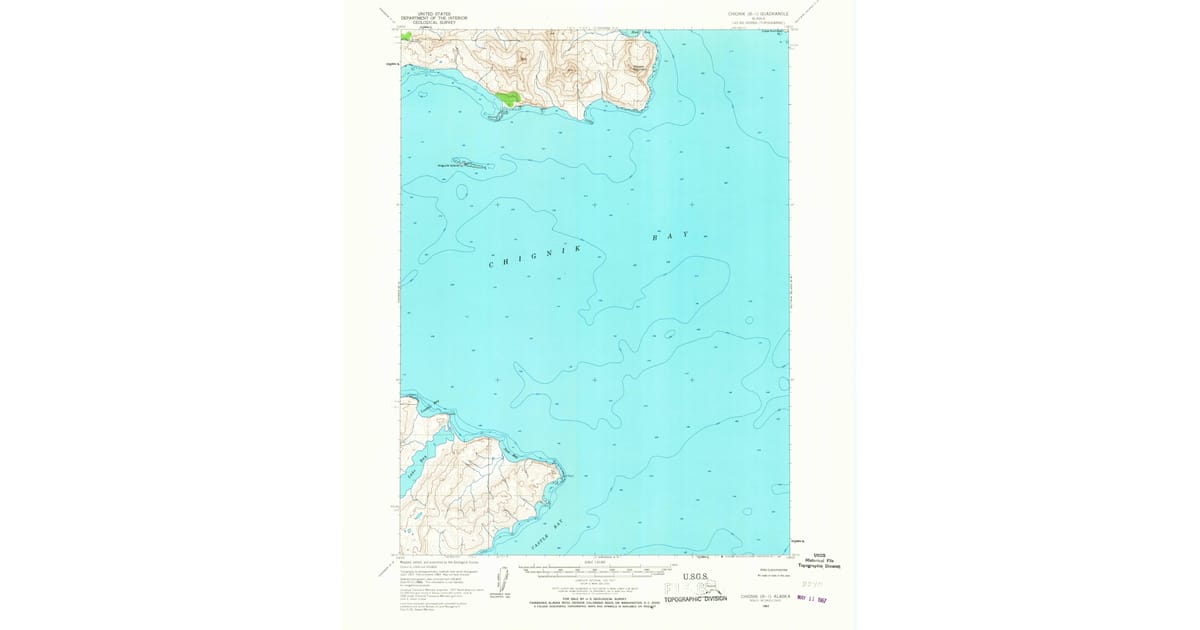 1963 Map of Chignik B-1, Lake and Peninsula Borough, AK — High-Res ...