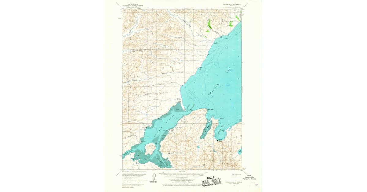 1963 Map of Chignik B-2, Lake and Peninsula Borough, AK — High-Res ...