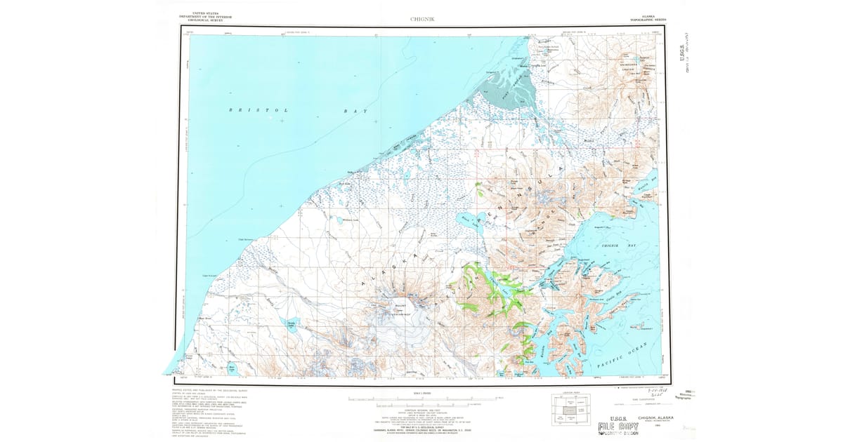 1963 Map of Chignik, AK — High-Res | Pastmaps