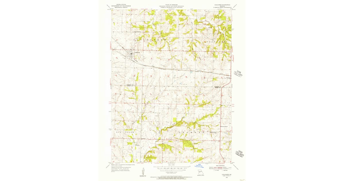 1955 Map of Chilhowee, MO — High-Res | Pastmaps