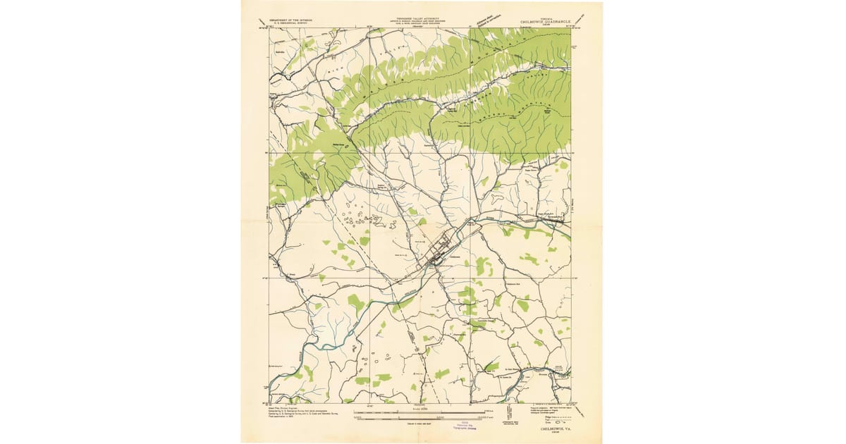 1935 Map of Chilhowie, VA — High-Res | Pastmaps
