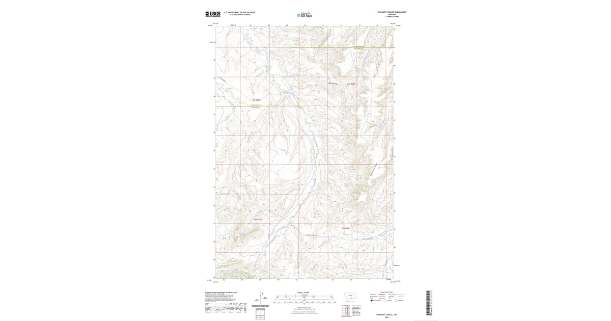 2024 Map of Chilkoot Coulee, Big Horn County, MT — High-Res | Pastmaps