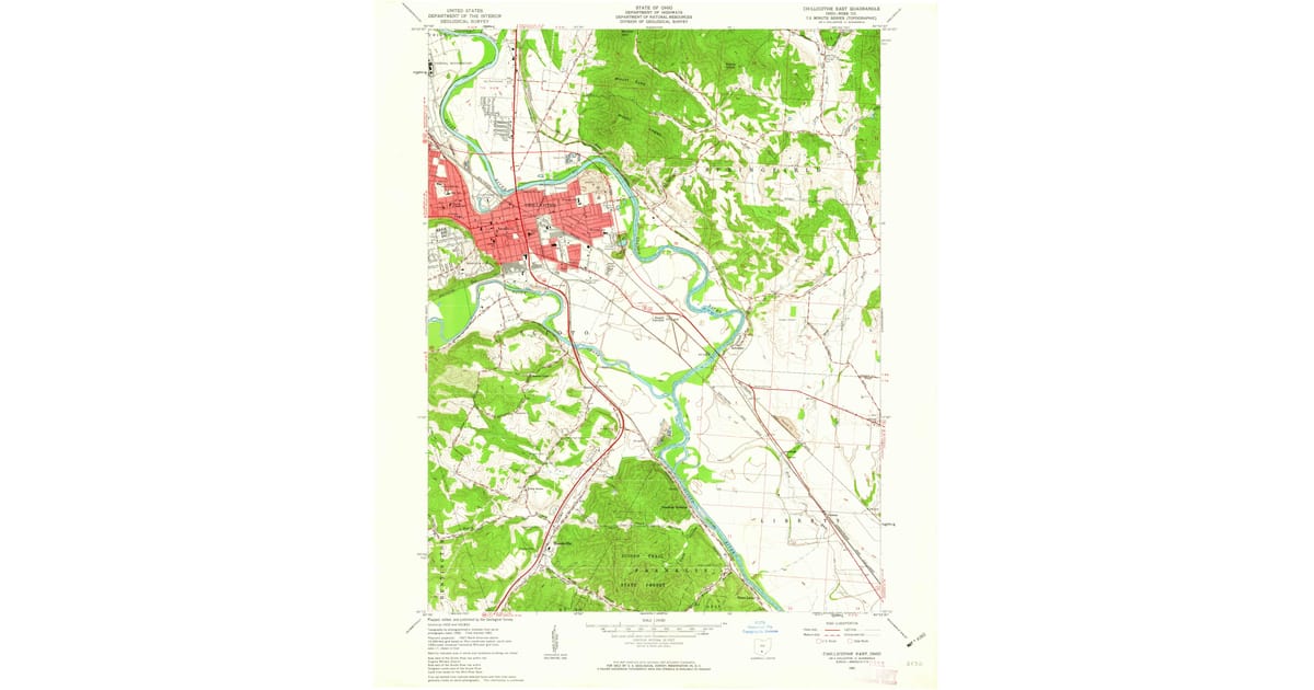 1961 Map of Chillicothe East, Ross County, OH — High-Res | Pastmaps